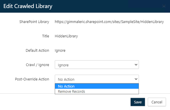 Setting Up Crawl Library Overrides